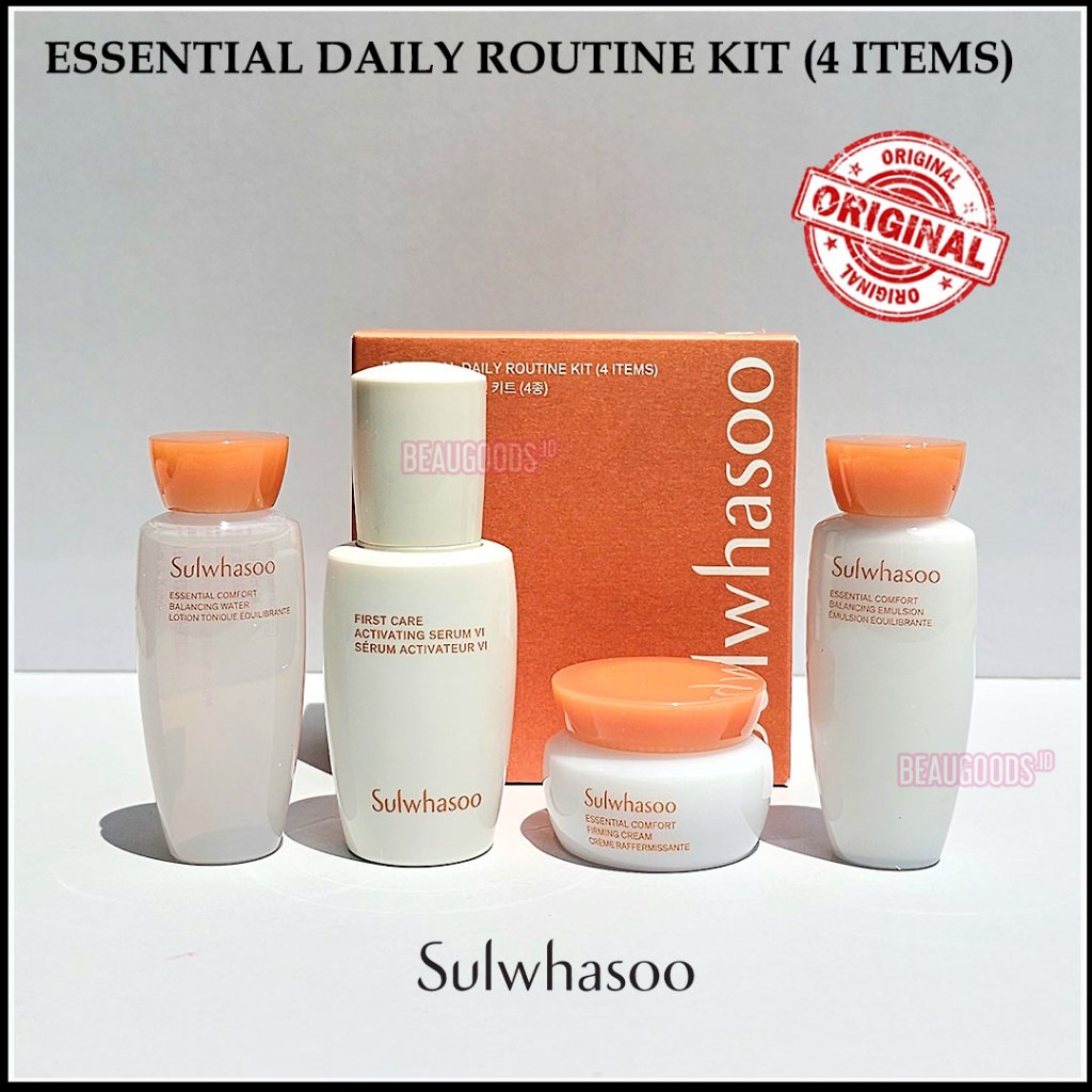 Jual SULWHASOO Essential Daily Routine Kit 4 Items - ORIGINAL KOREA | Shopee Indonesia