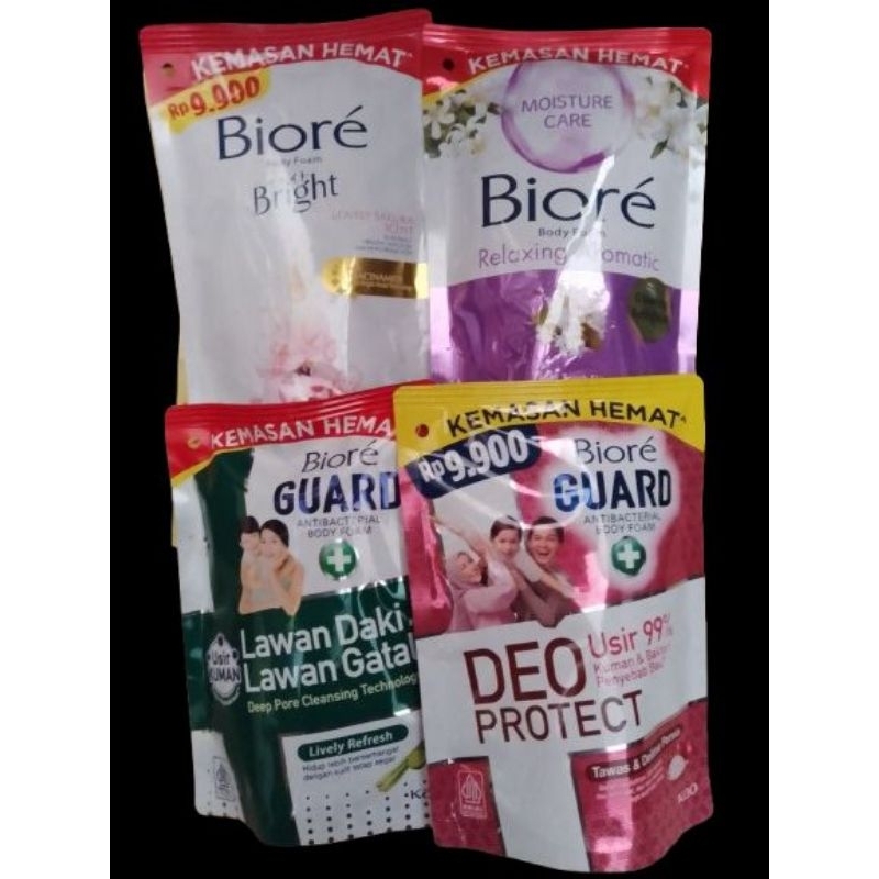 Jual BIORE Sabun Mandi Cair Kemasan Hemat Refil 170ml Body Foam Pouch ...