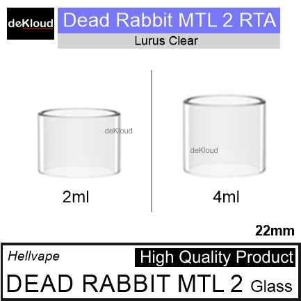 Jual DEAD RABBIT MTL 2 RTA Replacement Glass | kaca gelas tabung tank ...
