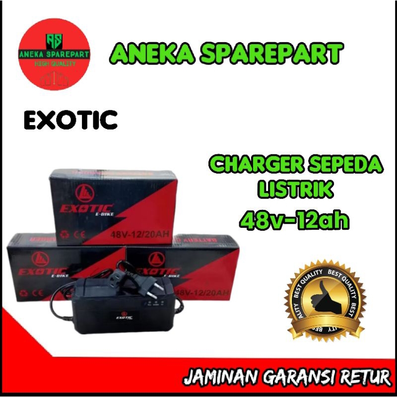Jual charger sepeda listrik EXOTIC 48v12ah original,universal goda u'winfly genio | Shopee Indonesia