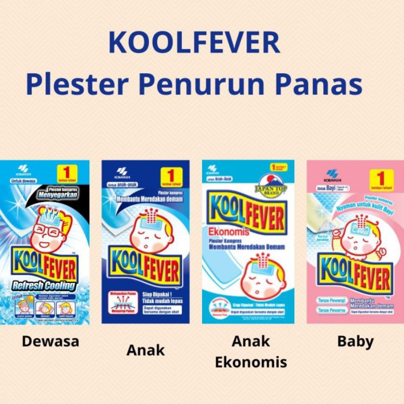Jual Koolfever Plester Demam l Bayi l Anak-Anak l Dewasa Kompres Koolfever | Shopee Indonesia