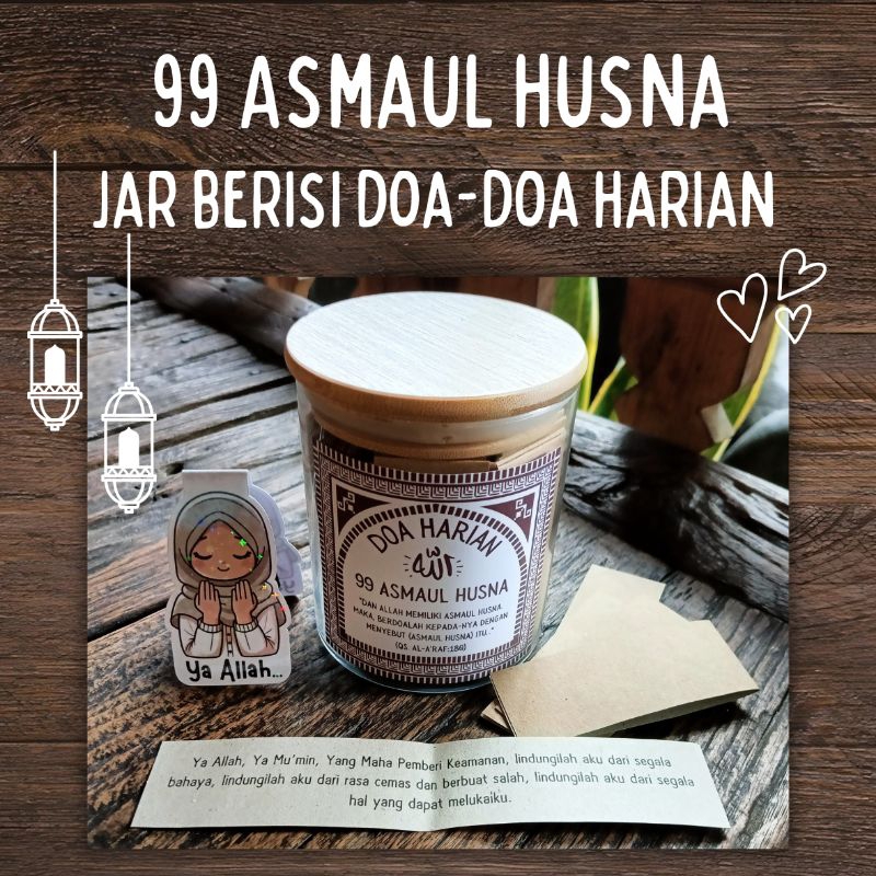 Jual Jar Doa Harian 99 Asmaul Husna | Custom Nama | Muslim Jar | Daily ...