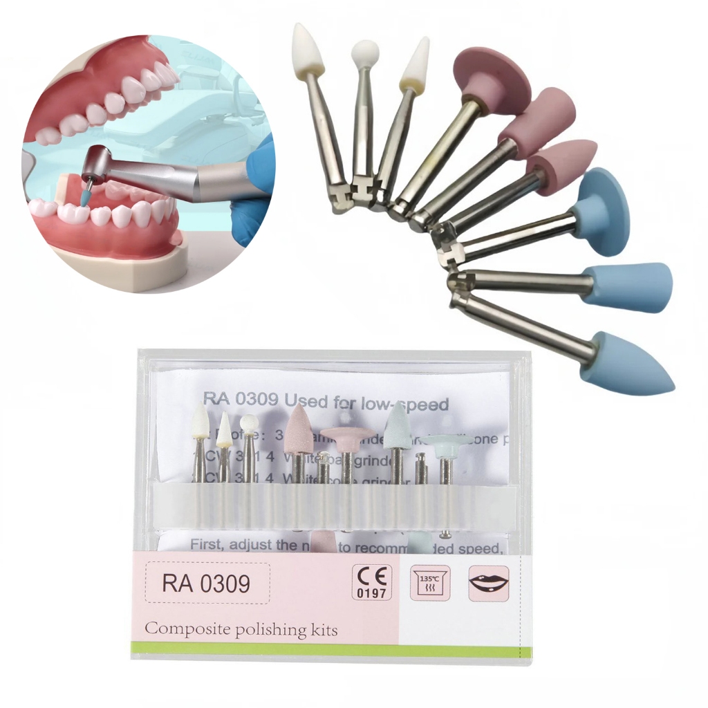 Jual Dental Silicone Polishing Tip Grinding Heads Cleaning Teeth ...