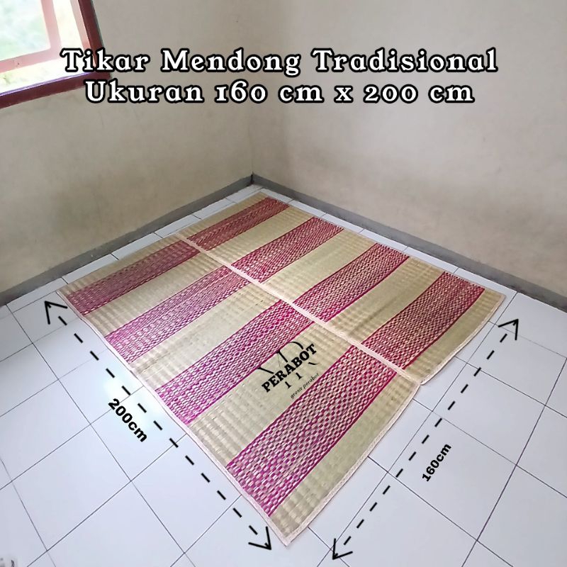 Jual Tikar Samak Lipat Mendong Tradisional ukuran 160x200 cm asli rami ...