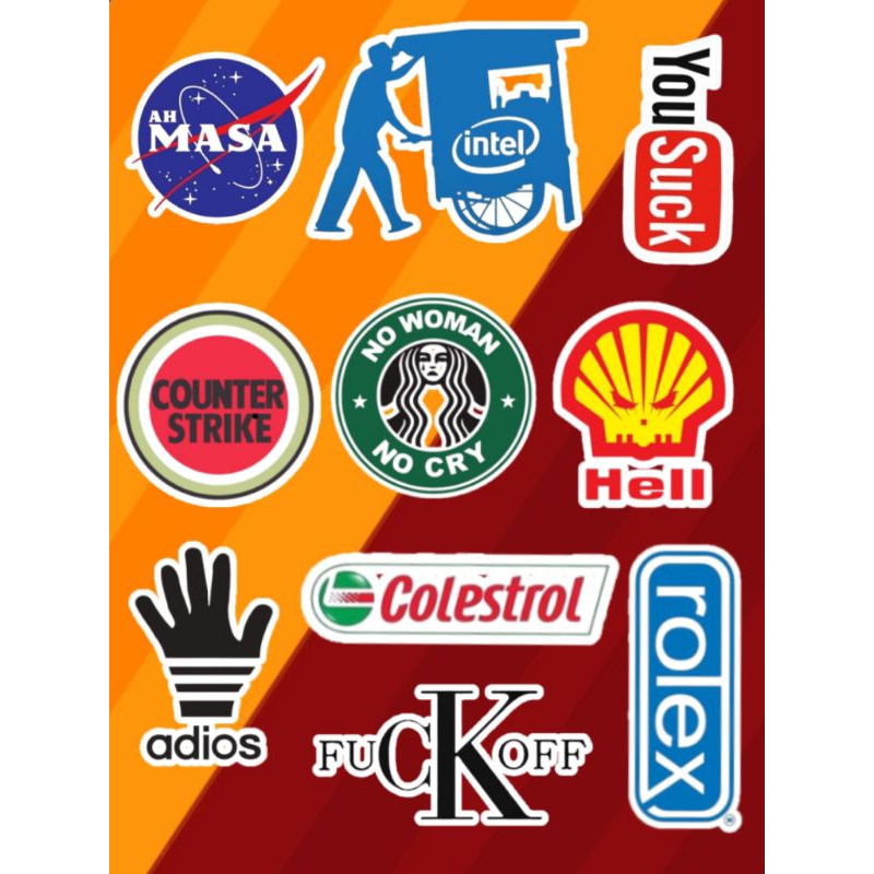 Jual Sticker Logo Parody/Sticker Laptop | Shopee Indonesia