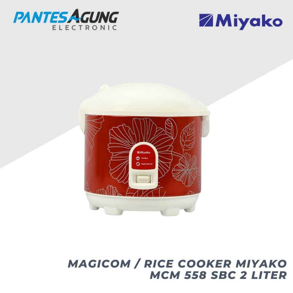 Jual MAGICOM / RICE COOKER MIYAKO MCM 558 SBC 2 LITER | Shopee Indonesia