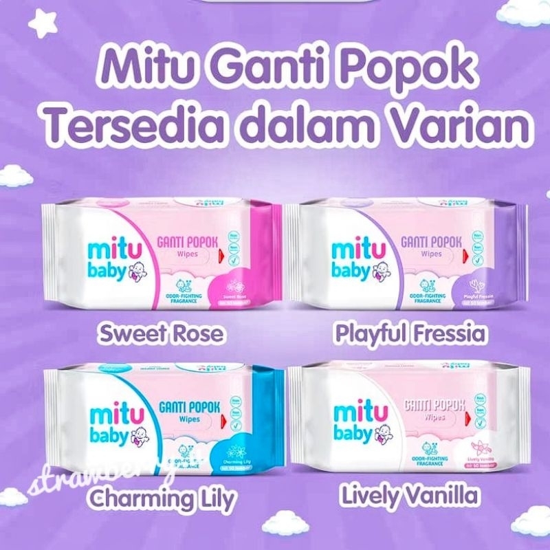Jual MITU TISU BASAH BELI 1 GRATIS 1 ISI 50+50 SHEET - MITU BABY WIPES ...