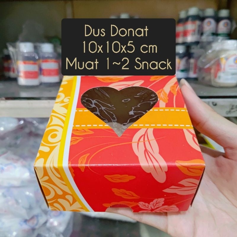 Jual Box / Kardus / Dus Snack Donat - 10x10x5 cm - Merah Hati | Shopee ...