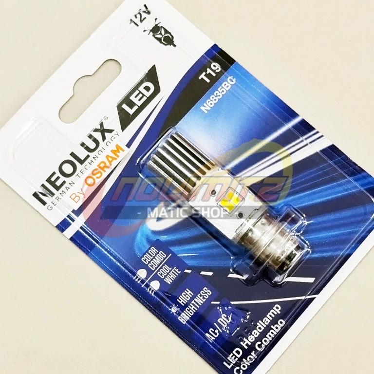 Jual Lampu Depan Motor Neolux LED T19 H6 M5 AC DC 2 Warna Putih Kuning by OSRAM Vario Beat ...