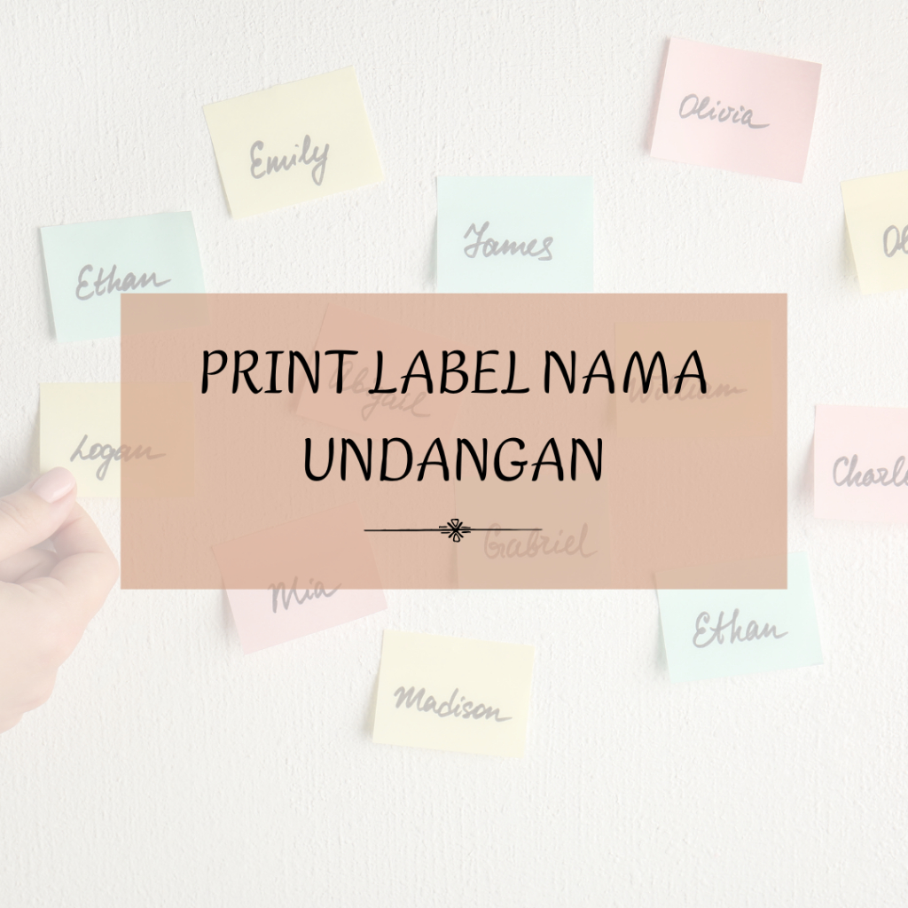 Jual Print Label Nama Undangan Label no. 103 Ukuran 6.5 cm x 3.2 cm ...