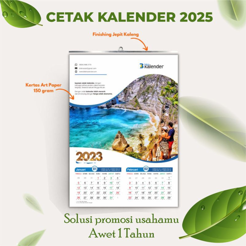 Jual KALENDER 2025 CUSTOM DESAIN UK 32X47CM KLEM SENG MIN ORDER 30 ...