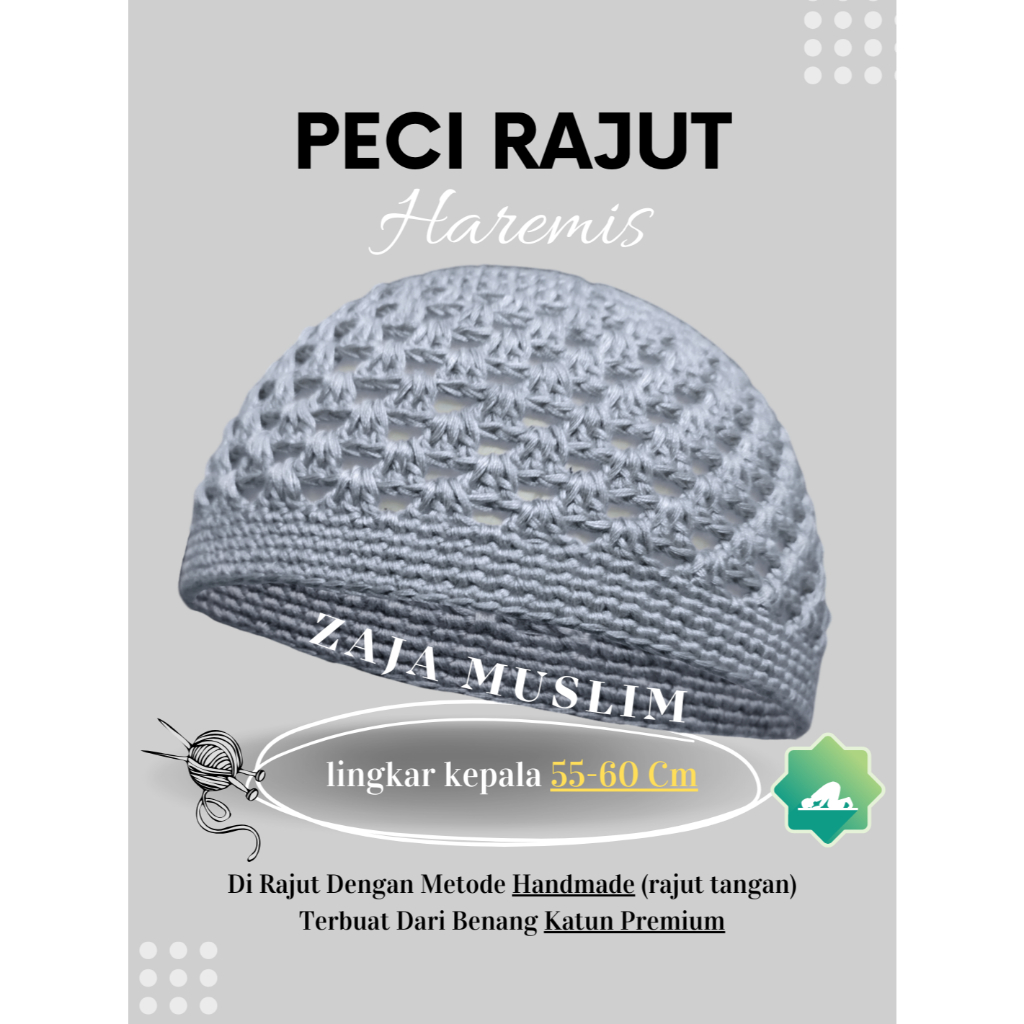 Jual Peci Rajut Zaja Warna Abu-abu Model Haremis Premium Tebal Dan Elastis Mengikuti Bentuk ...