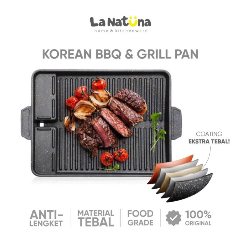 Jual La Natuna Grill Pan Yakiniku KOREAN BBQ Grill / Panggangan Korean ...