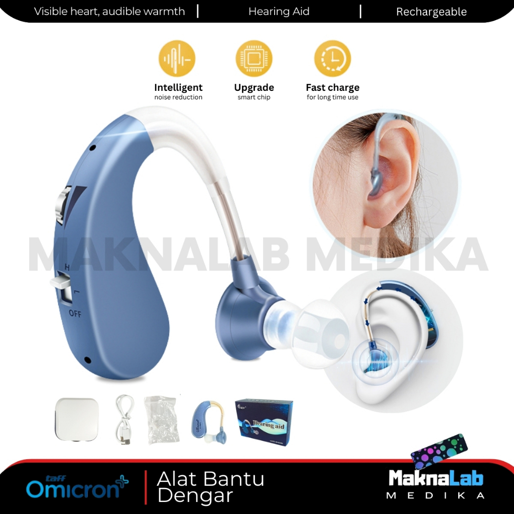 Jual taff Omicron Alat Bantu Dengar Hearing Aid Alat Pendengaran Telinga Original Hearing ...