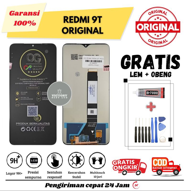Jual Lcd REDMI 9T OG SUPER GRATIS Original Touchscreen GRATIS lem ...