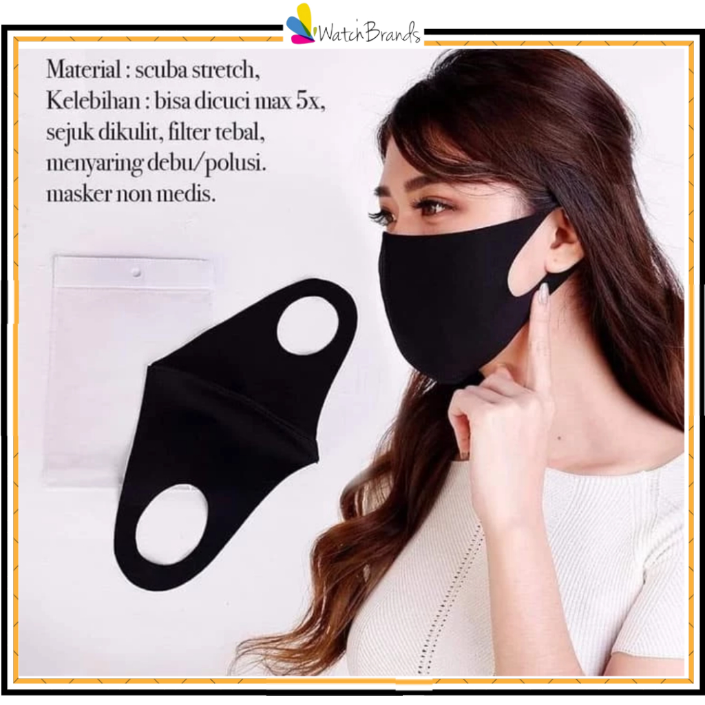 Jual WBS MASK MASKER HITAM KPOP KOREA SCUBA ANTI DEBU BL MK018 | Shopee ...