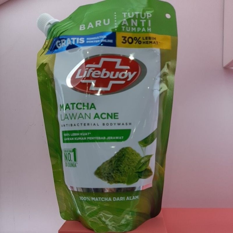 Jual Lifebuoy Matcha Lawan Acne Antibacterial Bodywash 400ml | Shopee ...