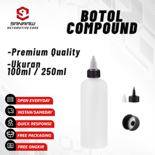 Jual Botol Kompon Compund - Nozzle Twist Cap 250ml Dispenser Squeeze ...