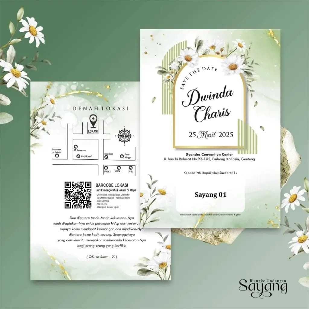 Jual Blangko Undangan Sayang 01 | Blangko Undangan | Undangan Murah ...