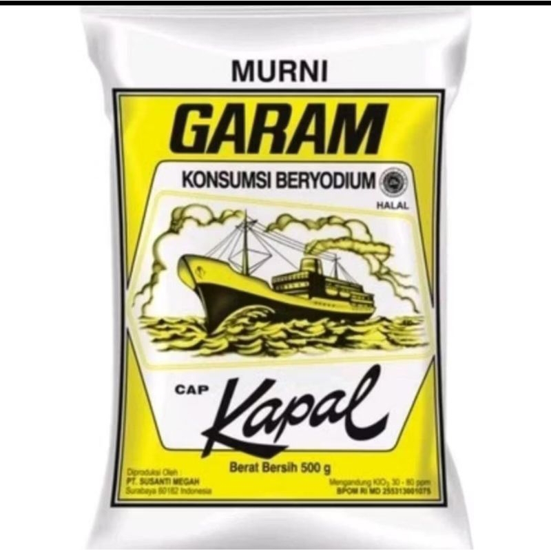 Jual garam cap kapal 1 ball ukuran 250 gram isi 40 | Shopee Indonesia