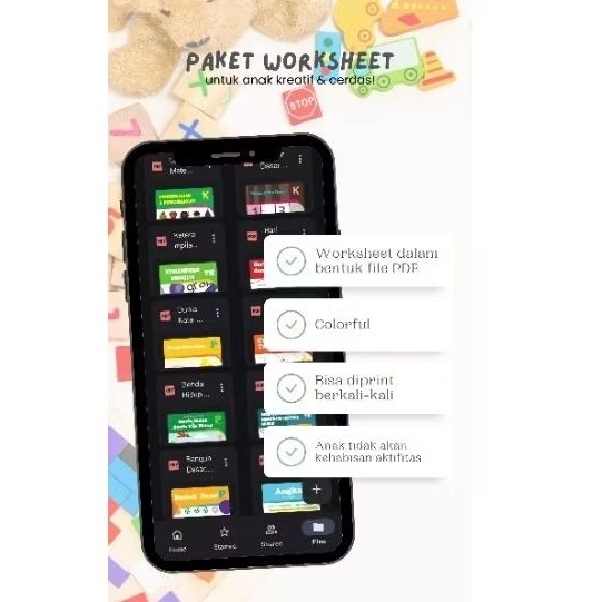 Jual Paket Worksheet Printable Aktivitas, Membaca, Menulis, Menghitung ...