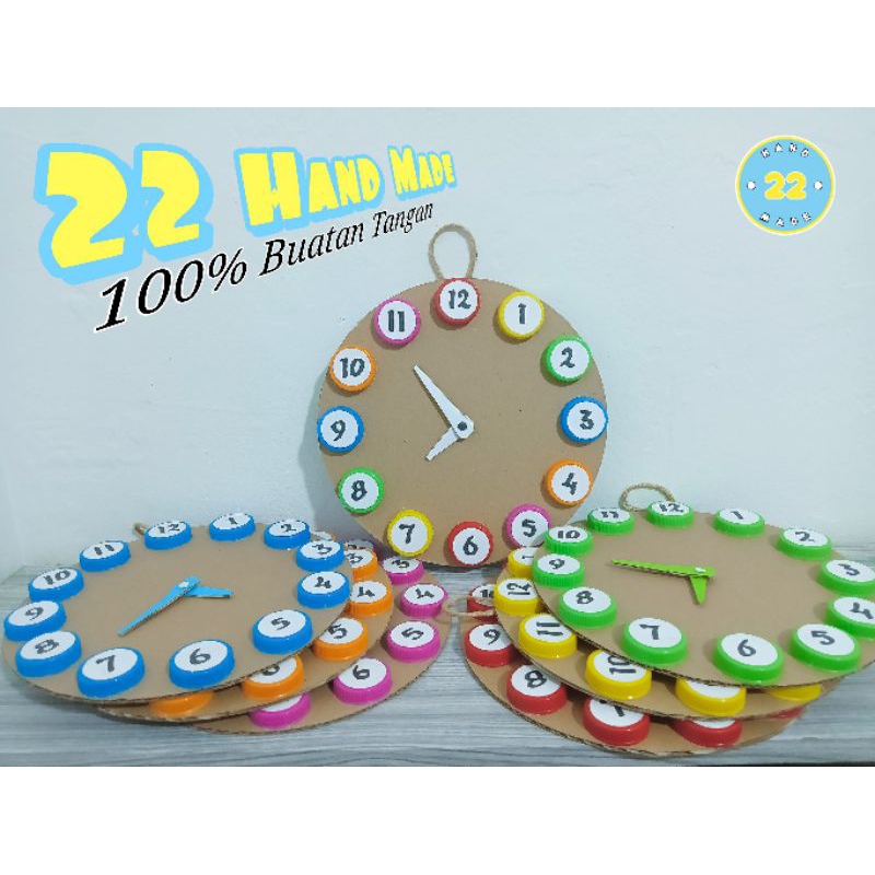 Jual Prakarya Kerajinan Jam dinding dari Kardus dan tutup Botol/daur ...