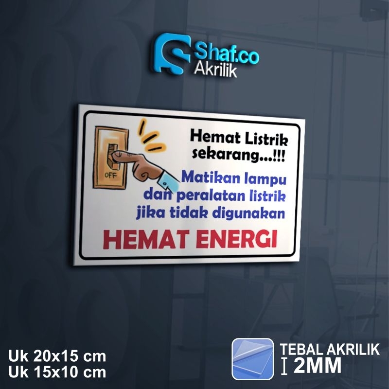 Jual AKRILIK SIGN BOARD HEMAT LISTRIK SEKARANG // ACRYLIC HEMAT LISTRIK ...