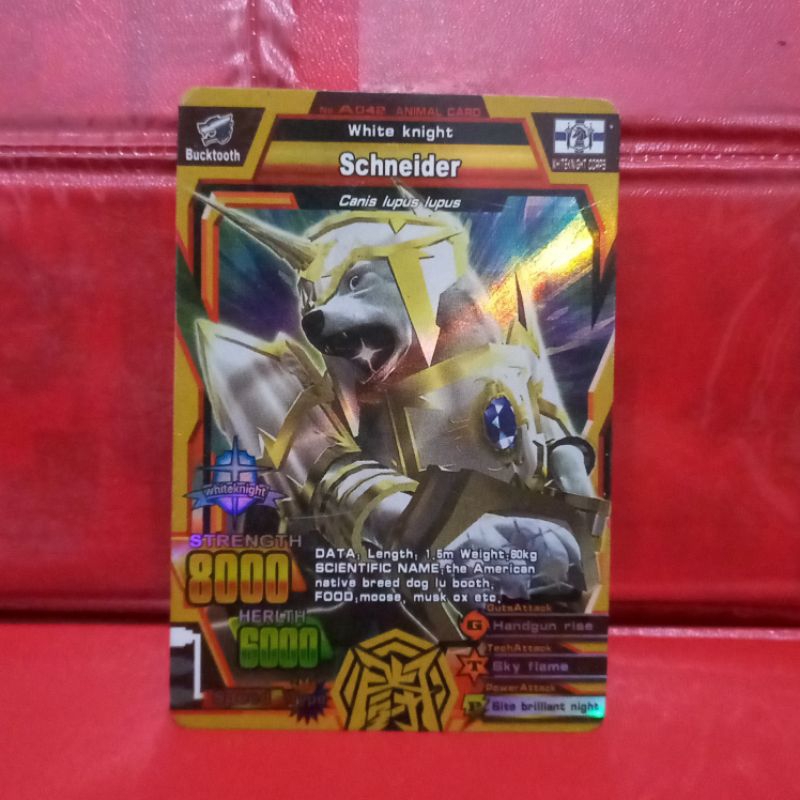 Jual Kartu Animal Kaiser card White Knight Schneider | Shopee Indonesia