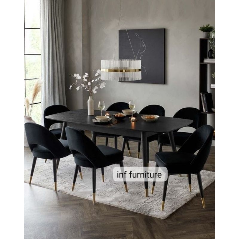 Jual meja makan minimalis meja makan set kursi design kekinian mewah ...