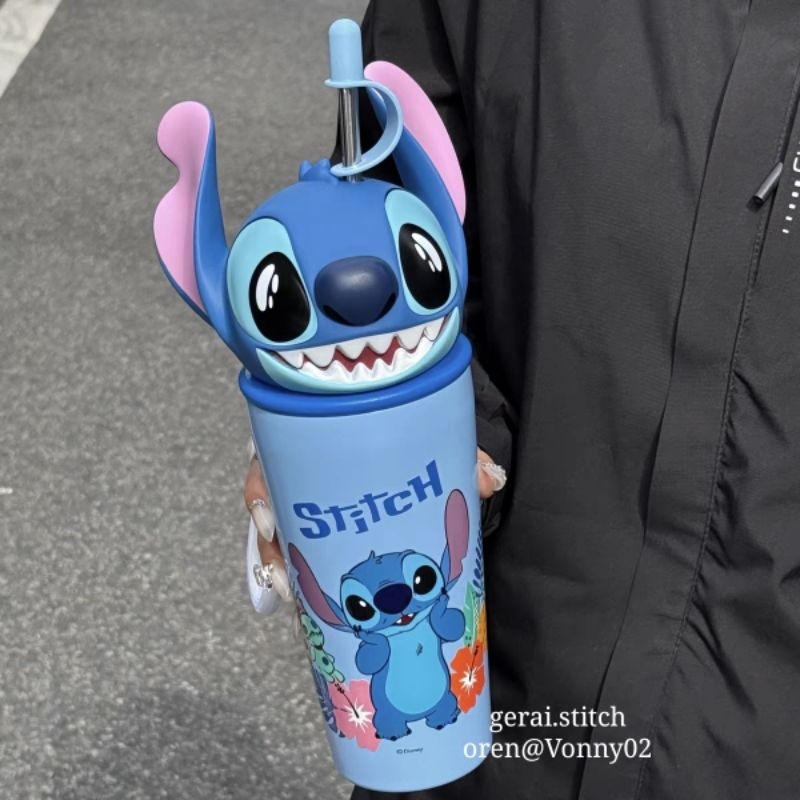 Jual Tumbler Botol Minum Disney Stitch 600ml Face lilostitch Tahan ...
