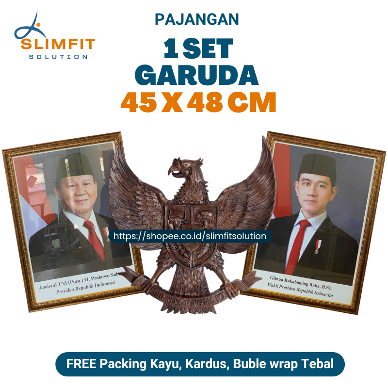 Jual Set Pigura Dan Foto Presiden Wakil + Patung Garuda 3D 45x48 Garuda ...