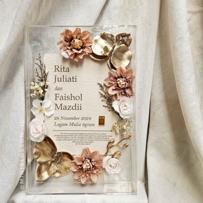 Jual SENJA Bingkai Mahar Akrilik 30x20cm / Mahar Transparan / Frame ...