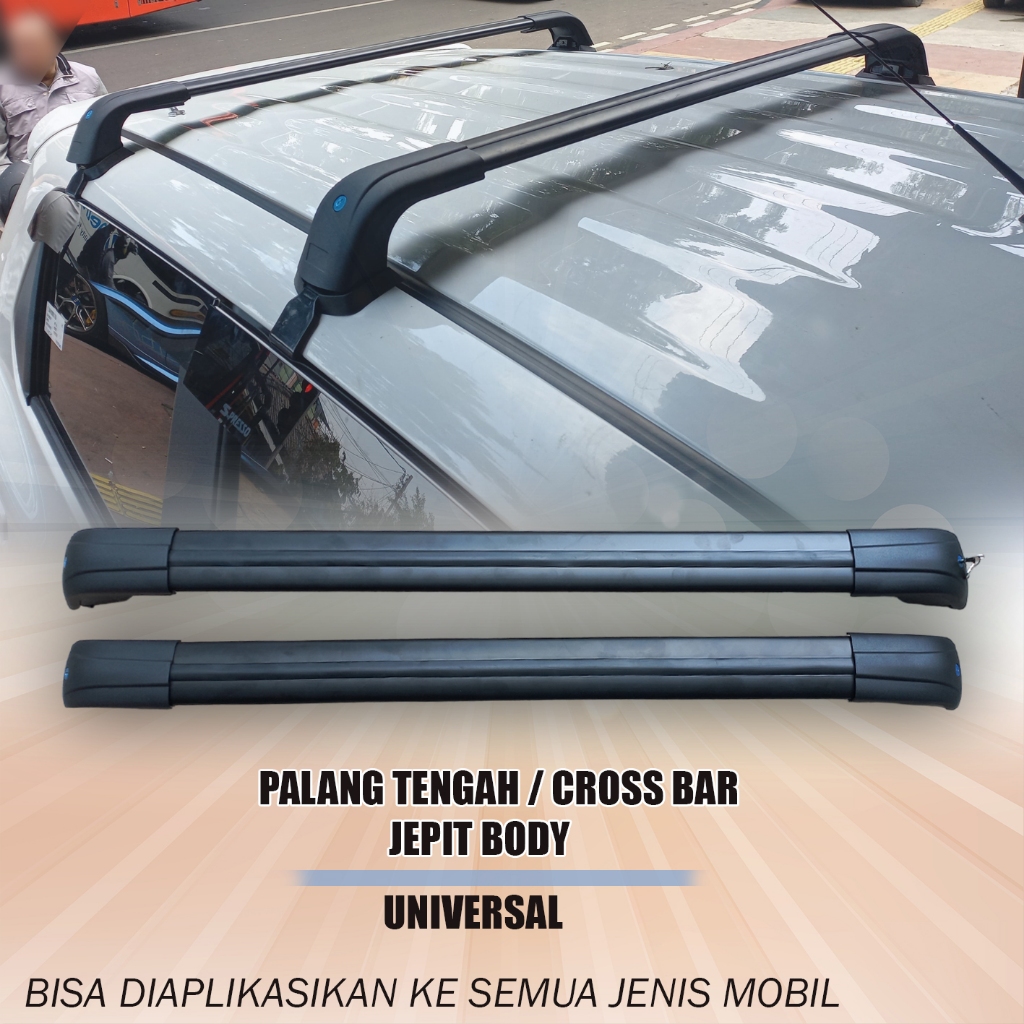Jual CROSS BAR MOBIL UNIVERSAL / PALANG TENGAH JEPIT BODY UNIVERSAL ...