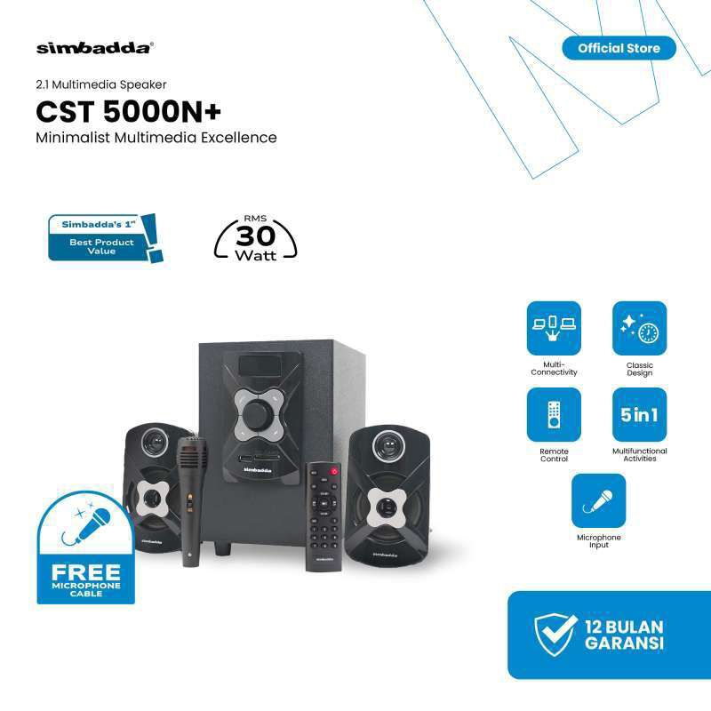 Jual Speaker simbadda CST 5000N+ music player with mic and Remote ...