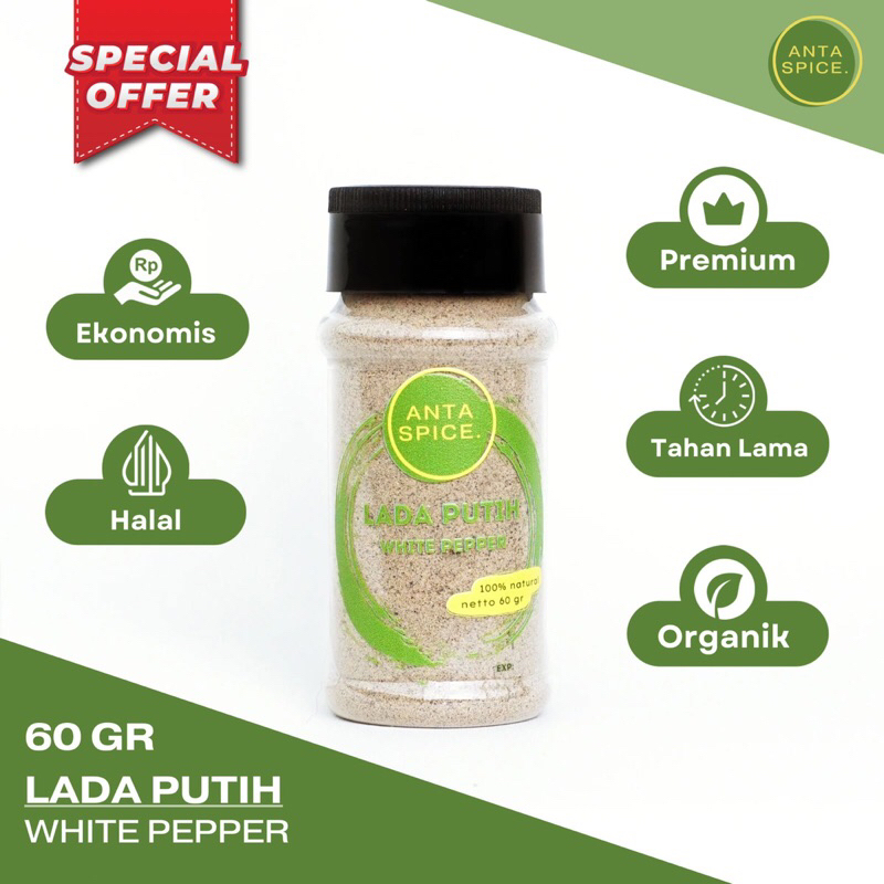 Jual Lada Putih Bubuk / Merica / White Pepper Powder / Ground White ...