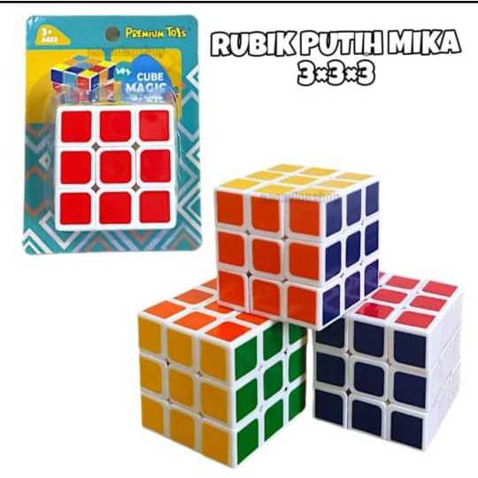 Jual Kubus putih kemasan mika Magic cube mainan magic cube Magic Cube ...