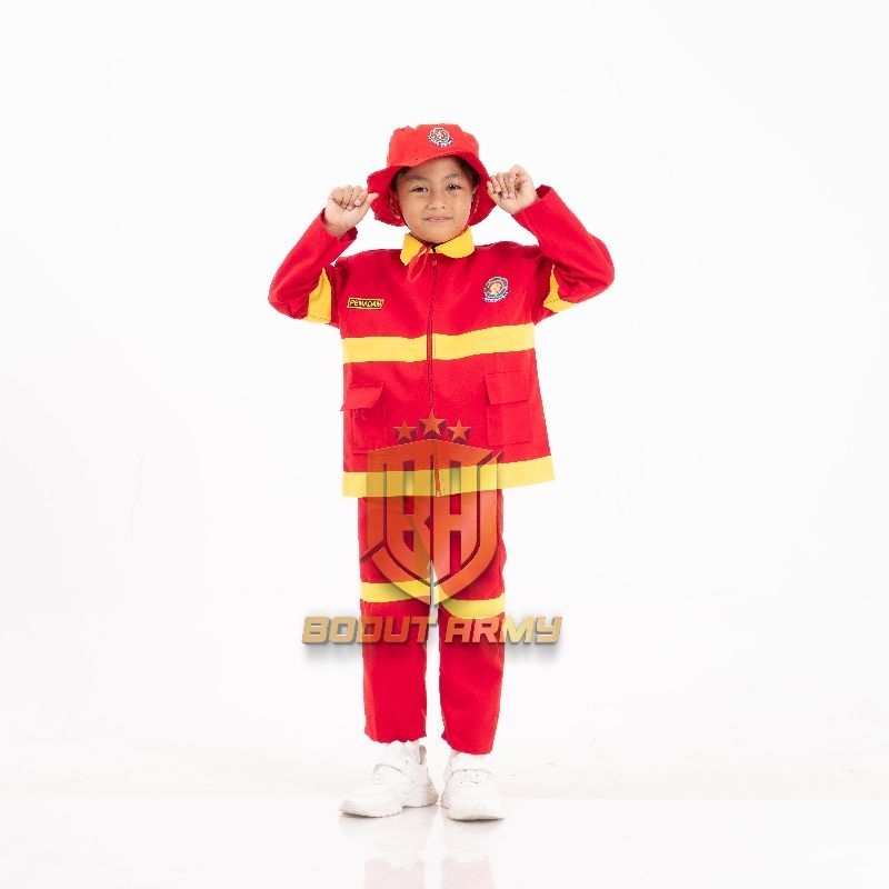 Jual SERAGAM BAJU PROFESI KOSTUM PEMADAM KEBAKARAN ANAK/KOSTUM KARNAVAL ...