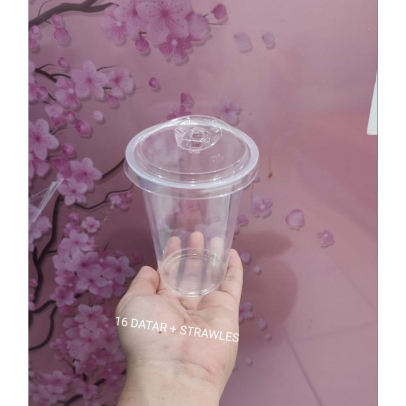 Jual Gelas 16 Datar 7 Gram +Tutup strawless Merk Mcup isi 1 roll 50 pcs ...