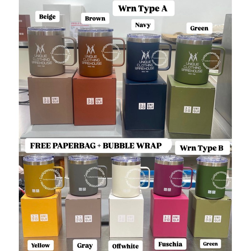 Jual READY SALE !! Uniqlo MUG Limited edtiion stainless kopi teh ...