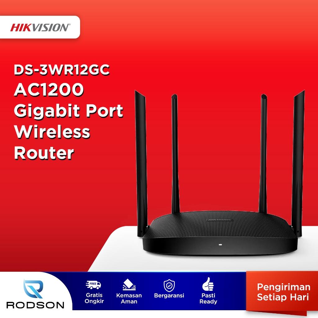Jual HIKVISION DS-3WR12GC AC1200 Gigabit Wi-Fi Wireless Router 4 × 4 MU ...