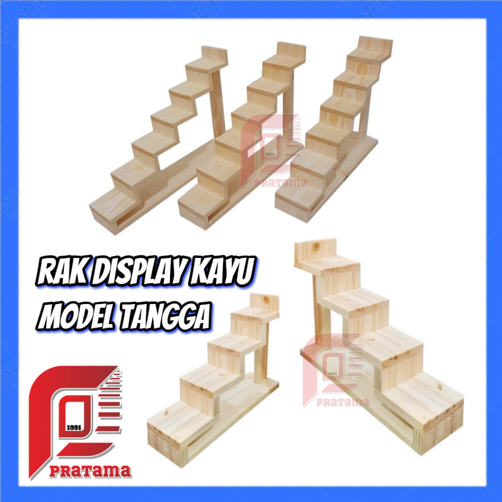 Jual Rak Display Kayu Tangga Tingkat Rak Susun Aksesoris Serbaguna ...