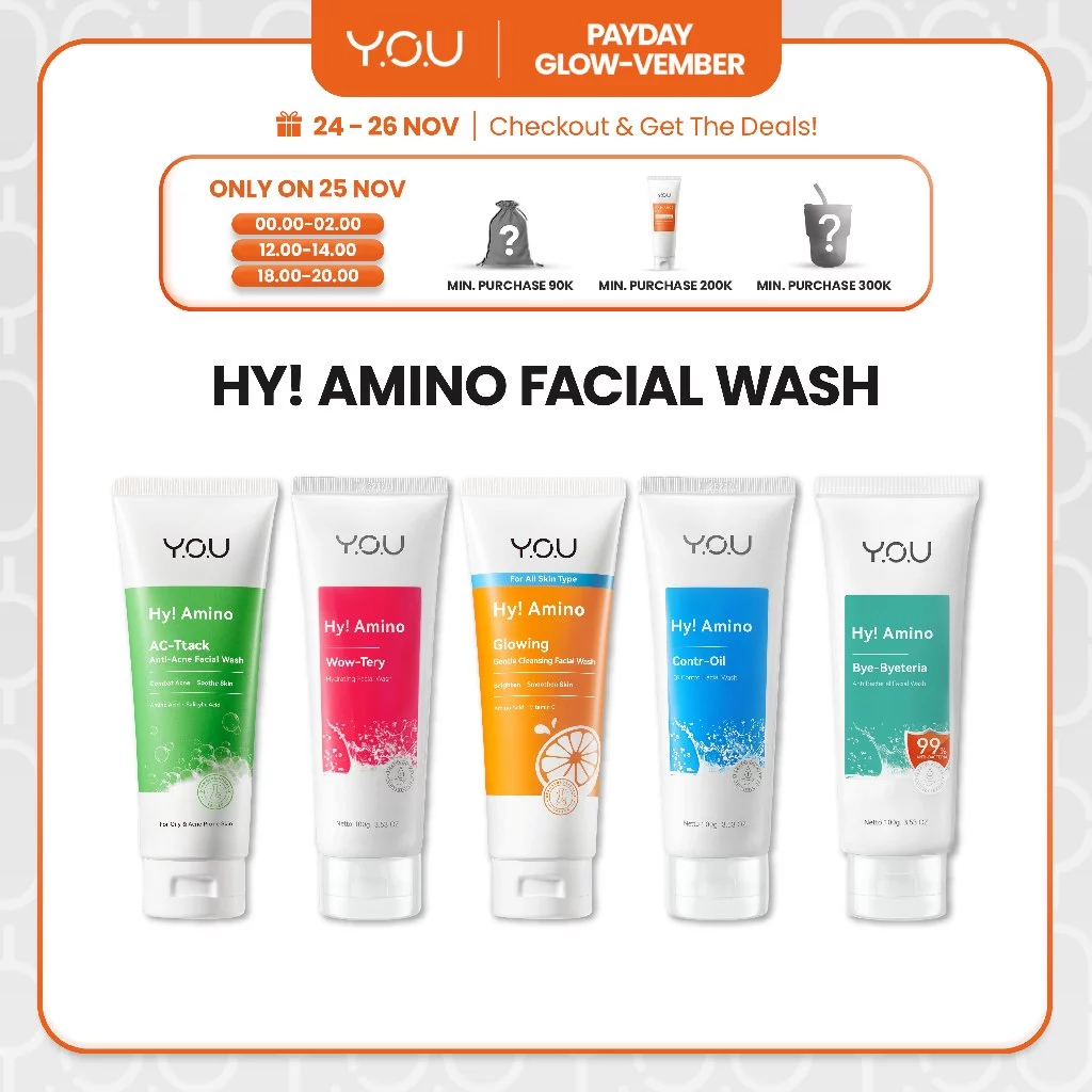 Jual YOU HY! Amino Facial Wash 100ML / All Variant | Shopee Indonesia