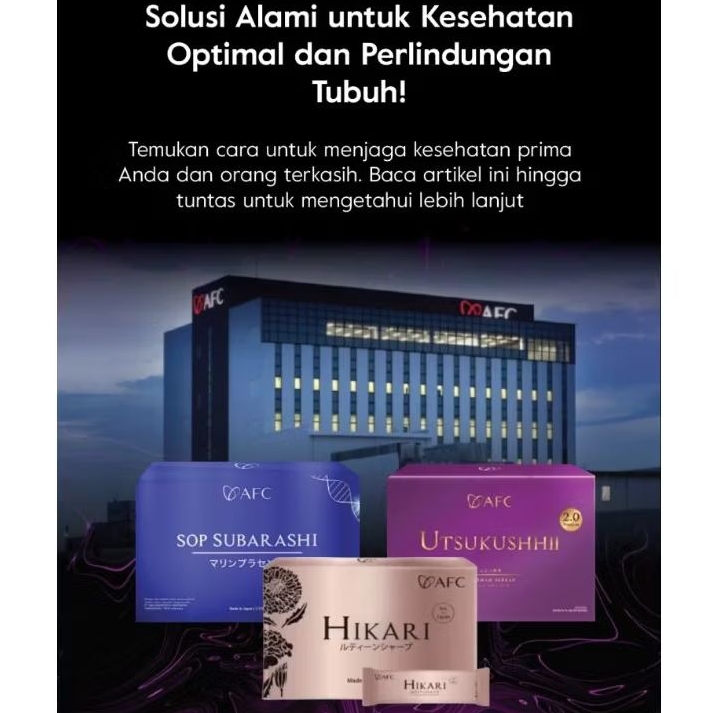 Jual AFC SOP SUBARASHI UTSUKUSHHII HIKARI ORIGINAL JAPAN | Shopee Indonesia