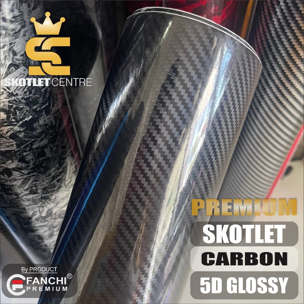 Jual Skotlet Stiker Motor Carbon 5D Glossy Sticker Karbon 6D Glos ...