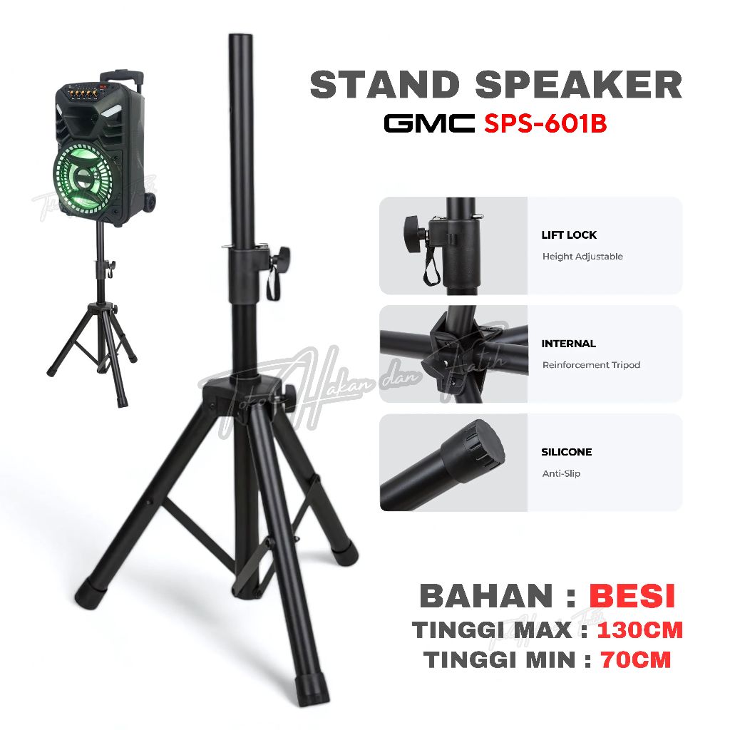 Jual Stand Speaker Tripod Full Besi Original Gmc Sps-601b | Stand 