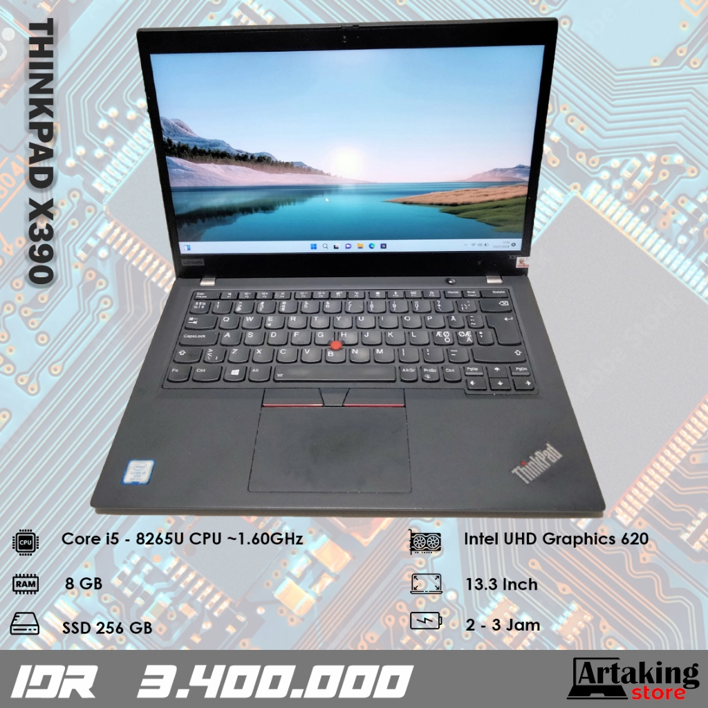Jual Lenovo Thinkpad X390 - Core i5 - Gen 8 th - SSD 256 GB | Shopee ...