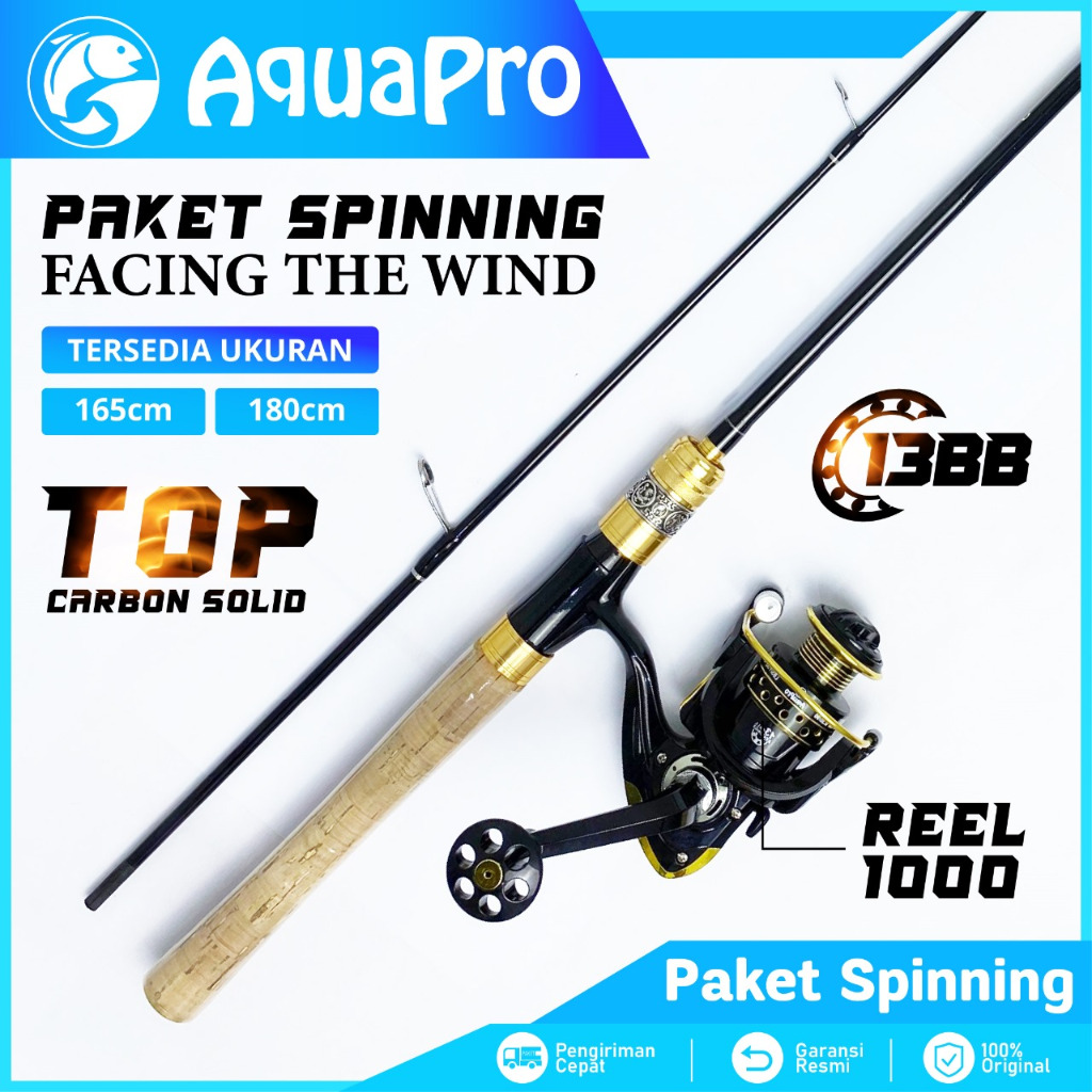 Jual 1 Set Paket Alat Pancing Joran Spinning Rod Fishing High Carbon ...