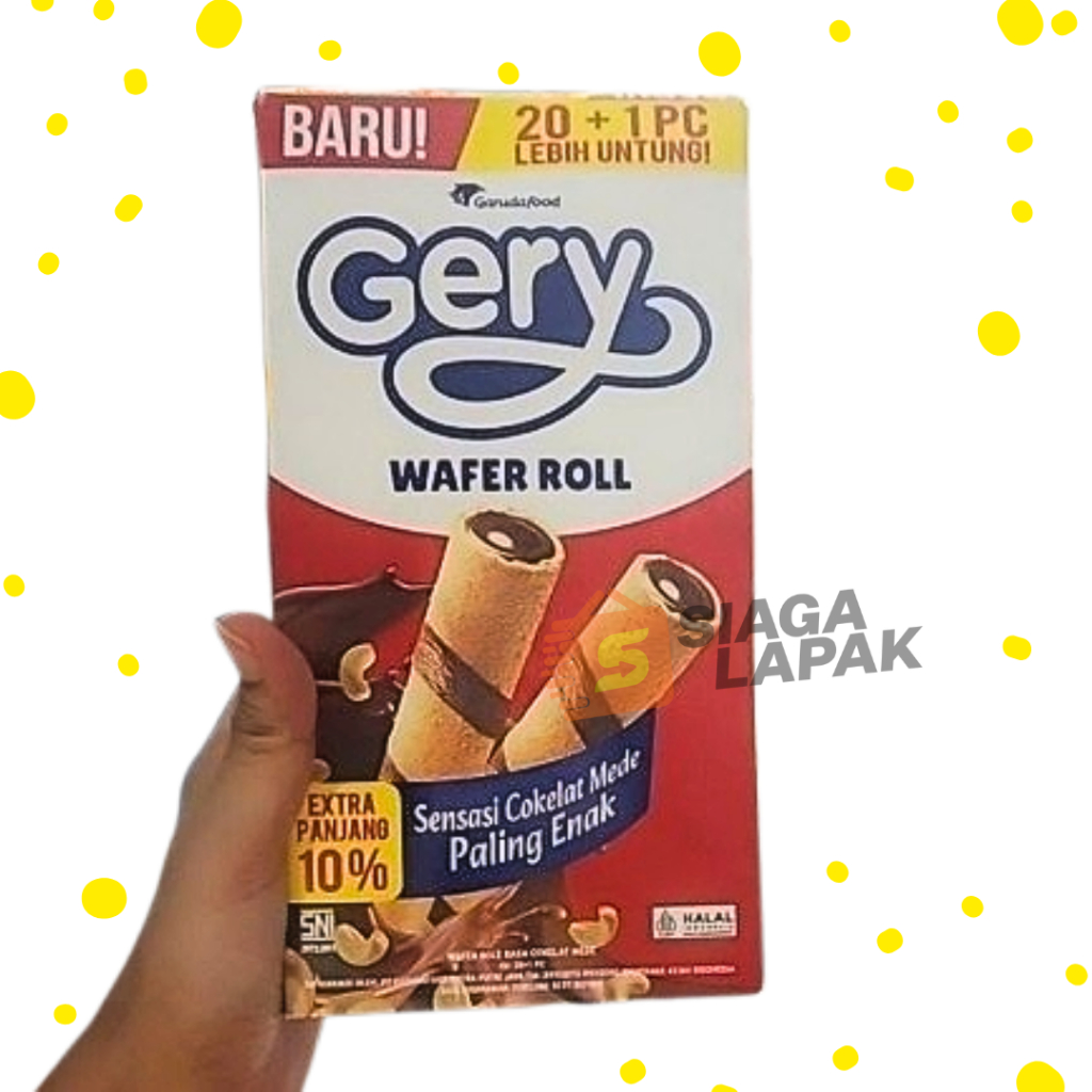 Jual Gery Wafer Roll Coklat Mede 1 BOX Biskuit Roll Chocolate | Shopee ...