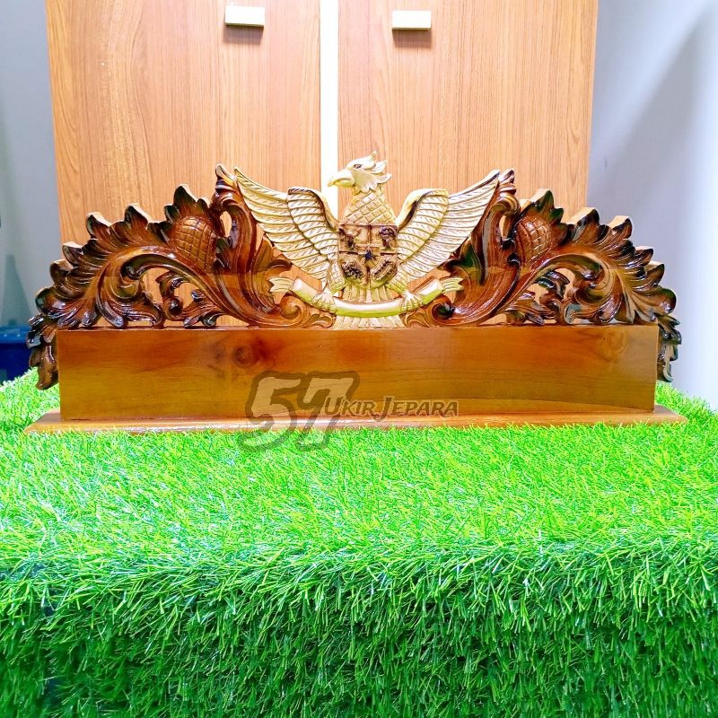 Jual Papan Nama Jabatan Meja Ukir Kayu Jati Bebas Custom - Papan Nama ...