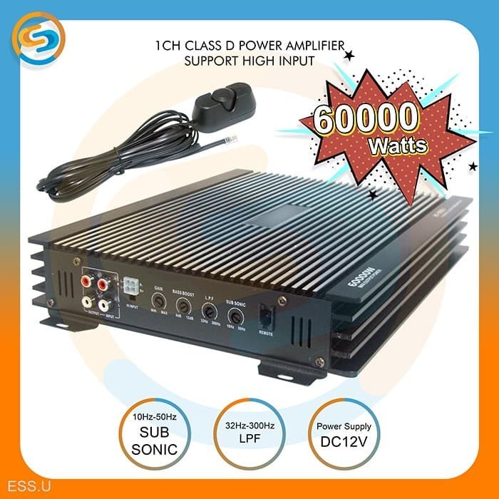 Jual POWER 1 CHANNEL CLASS D POWER AMPLIFIER 1CH POWER MONOBLOK ESS U ...